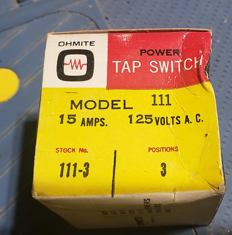 NOS Ohmite Rotary Power Tap Switch Sealed Box, 9 Position 15A | Reverb