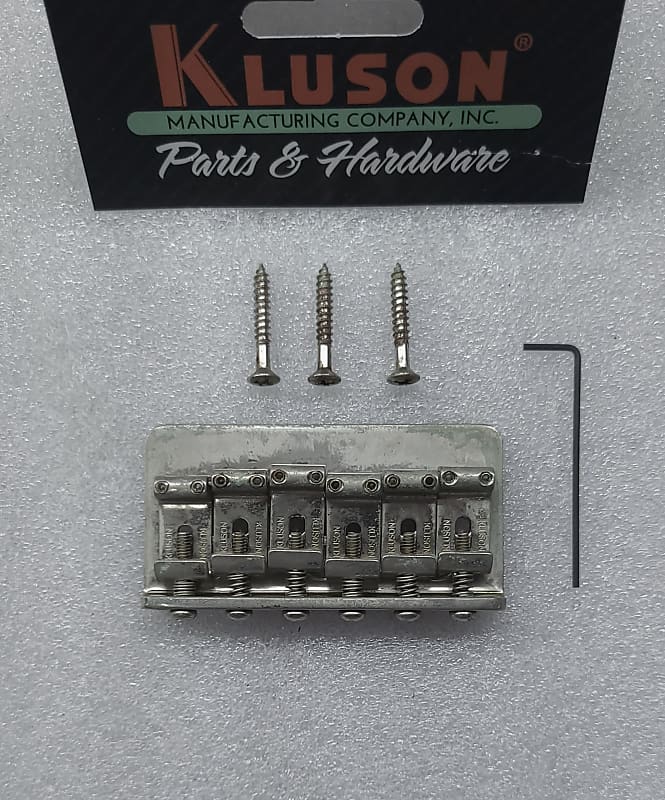 Aged Relic Nickel Kluson® Replacement Hardtail Bridge For | Reverb