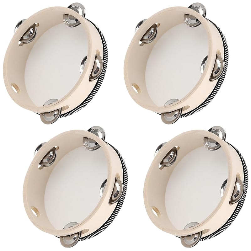 4 Pcs Wooden Tambourine Drum, 6 Inch Wooden Tambourines | Reverb UK