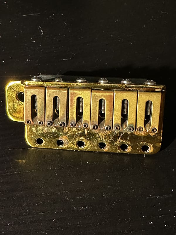 Vintage 1970 Schecter Brass Bridge for Stratocaster | Reverb UK