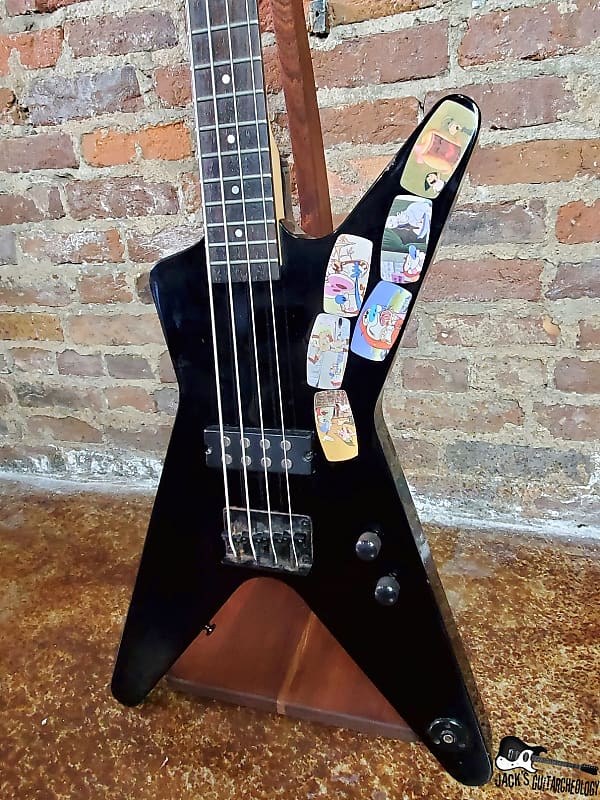 Dean ML Bass w/ Vintage "Ren & Stimpy" Stickers (1990s, | Reverb