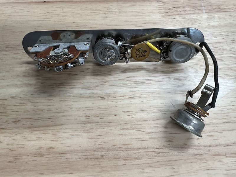 Fender Telecaster Control Plate W/ Harness Pots Cap Switch | Reverb