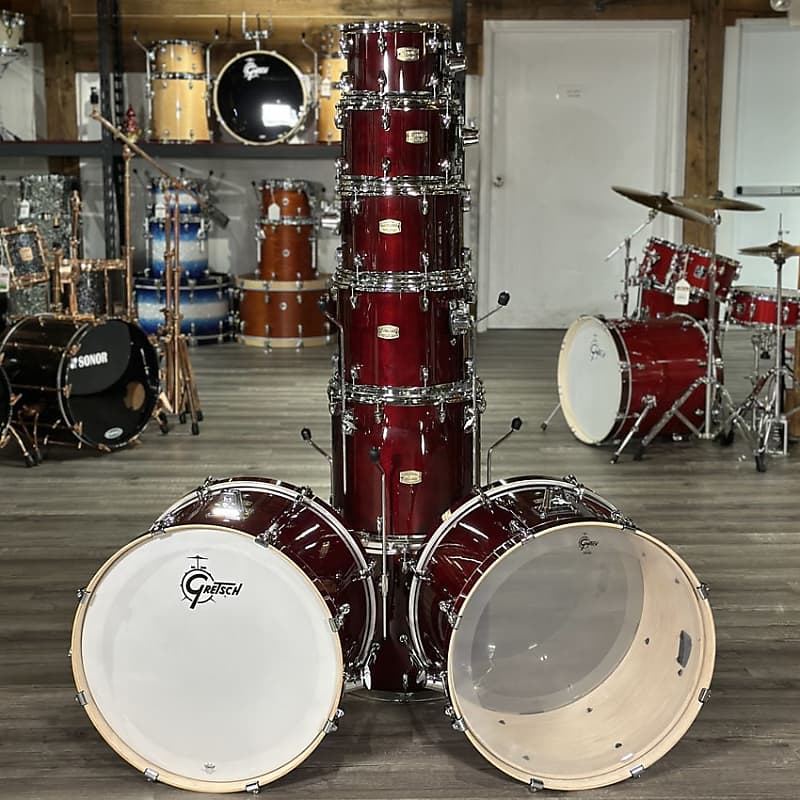 Used Yamaha Stage Custom Birch 8pc Double Bass Drum Set | Reverb