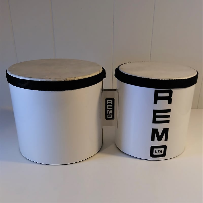 Remo Pre -Tuned Bongos / White | Reverb