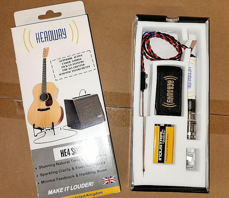 NOS Headway HE4 Pickup System for Acoustic Guitar | Reverb
