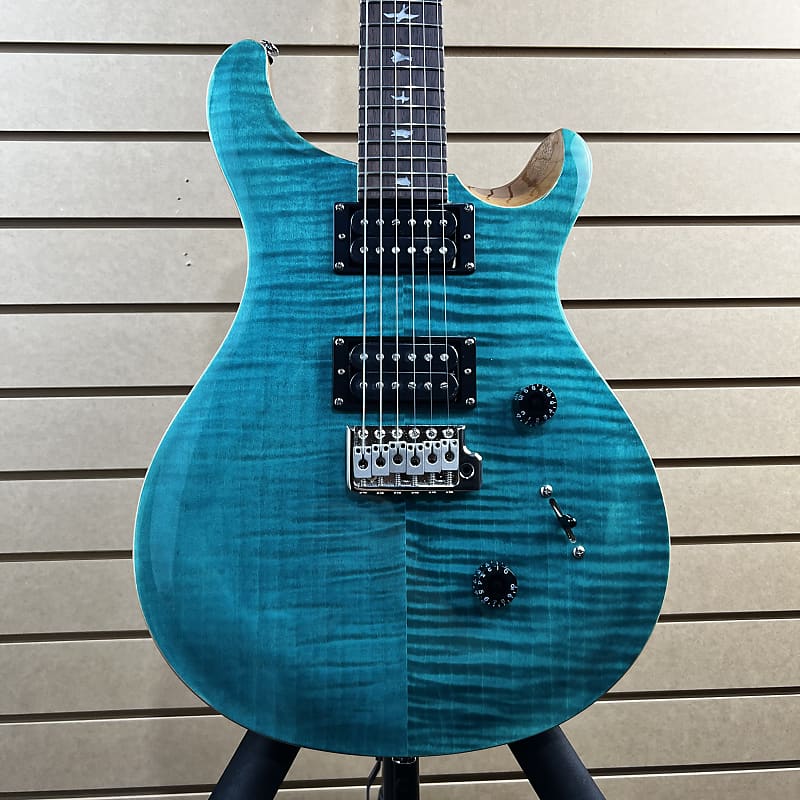 PRS SE Custom 24 Electric Guitar - Turquoise w/Gig Bag & | Reverb