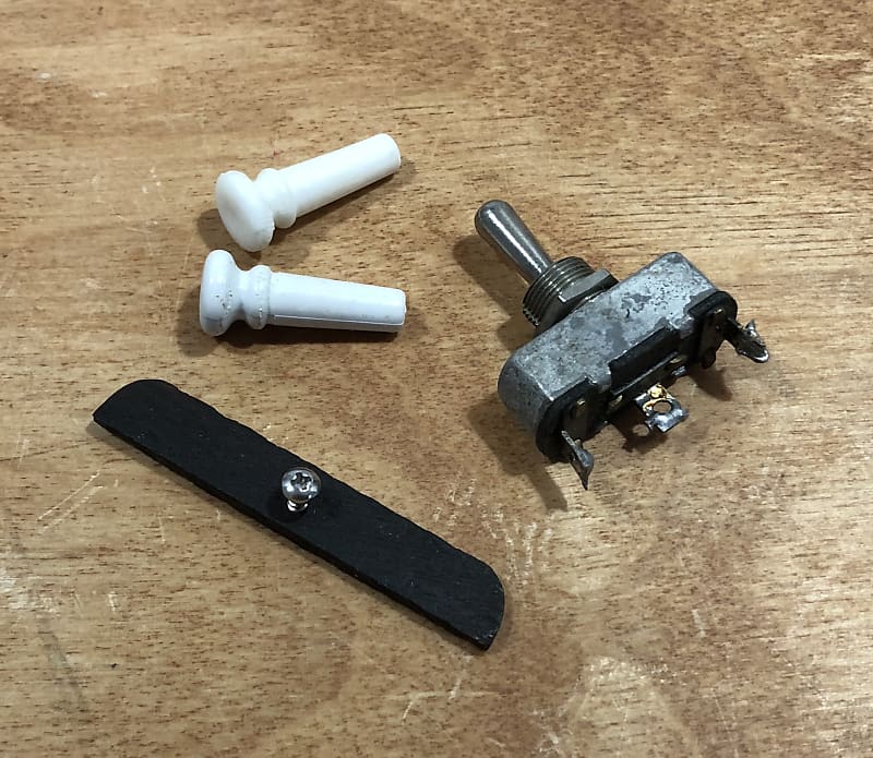 Original 1960 Danelectro Saddle, Switch, Strap Buttons | Reverb