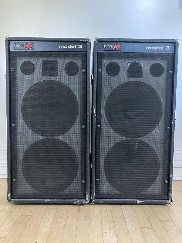 Sunn Model 3 2x12 speaker cabs (2) 70s | Reverb