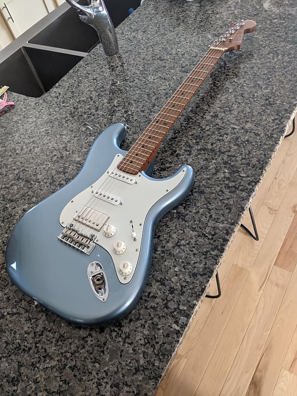 Fender Strat Ice Blue Metallic With Upgrades | Reverb
