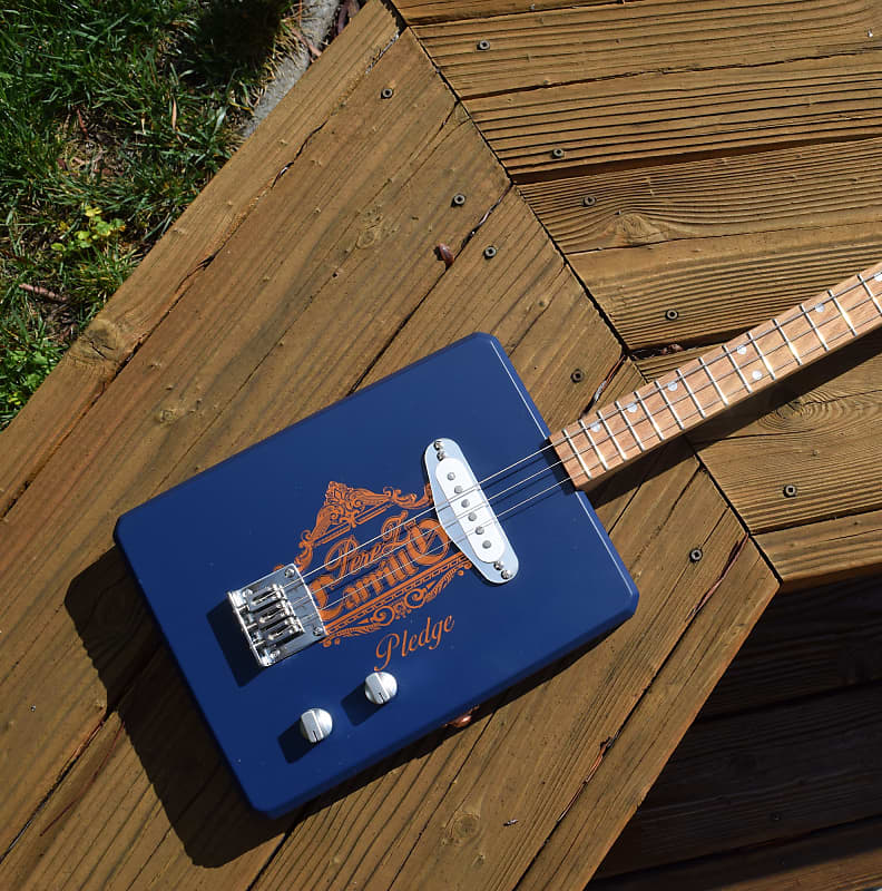 Cigar box guitar, 3-string electric guitar, cbg | Reverb