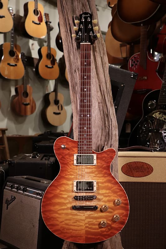 Grosh Set Neck - Amber Burst | Reverb