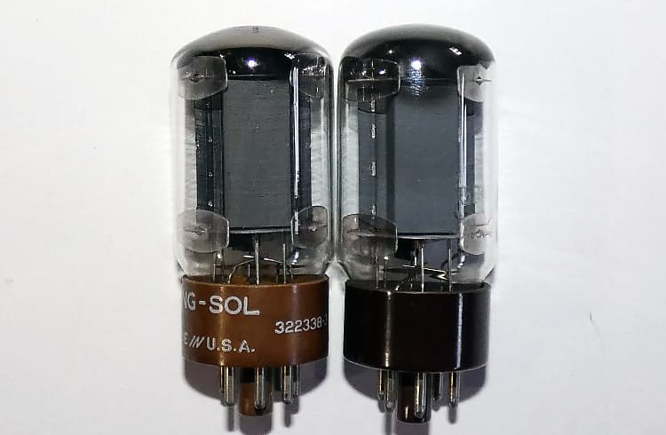 Matched Pair of USA Tung Sol 5881 Tubes Vintage | Reverb