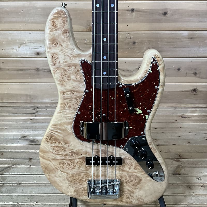 Fender Custom Shop Artisan Maple Burl Jazz Electric Bass - | Reverb