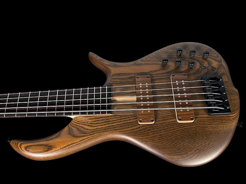 2022 F Bass BN5 Deluxe Active 5 String Bass Roasted Ash ~ | Reverb