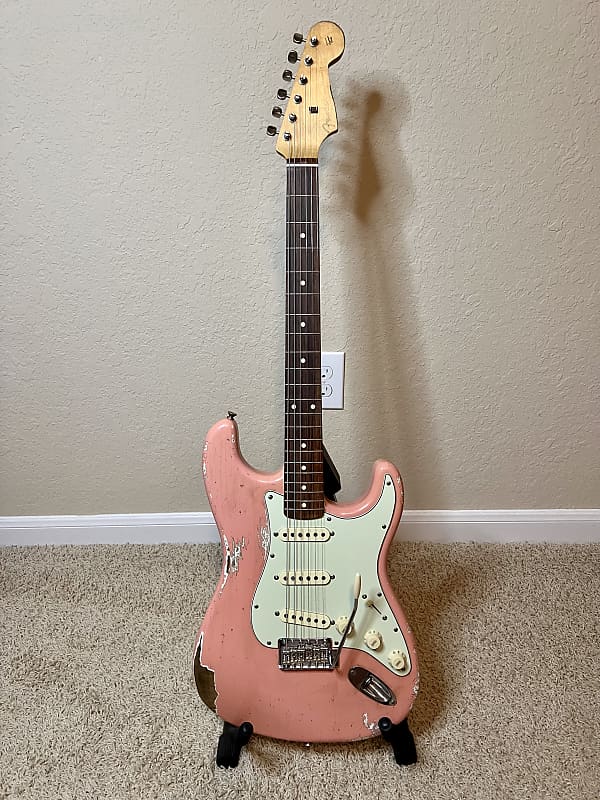 Fender Stratocaster Shell Pink Relic MJT | Reverb