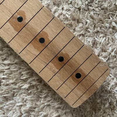 Roasted Maple Wood Strat Style Guitar Neck, Maple Fingerboard | Reverb