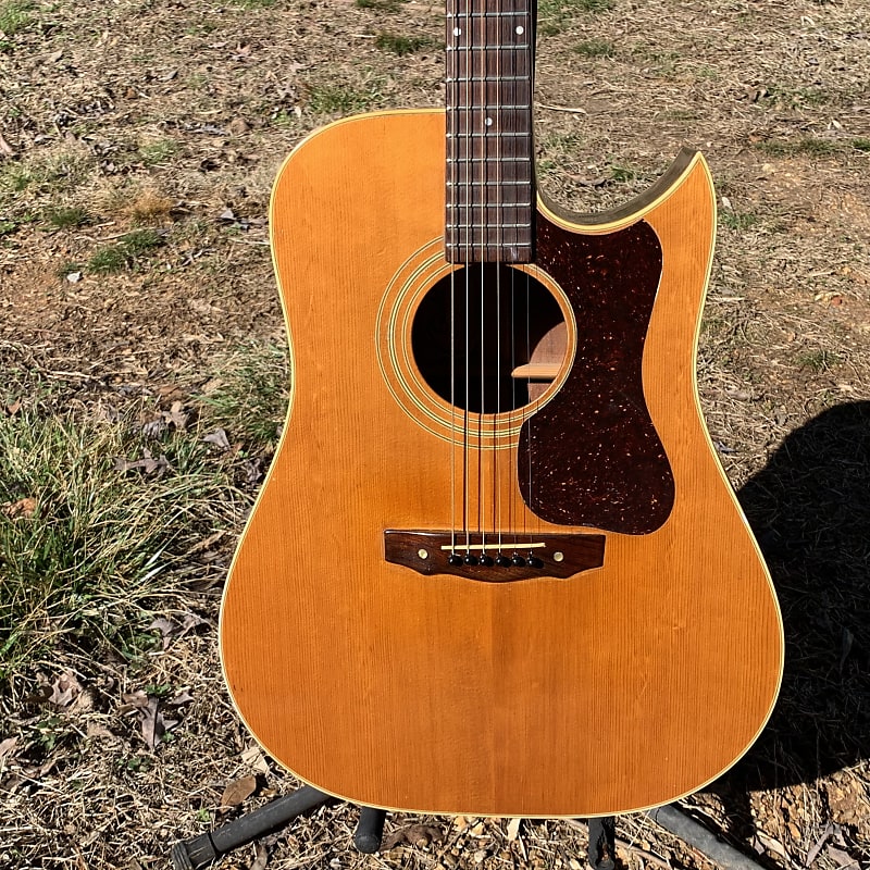 Guild D-40c-NAT 1970s Natural Rare 1st Dreadnaught Cutaway | Reverb