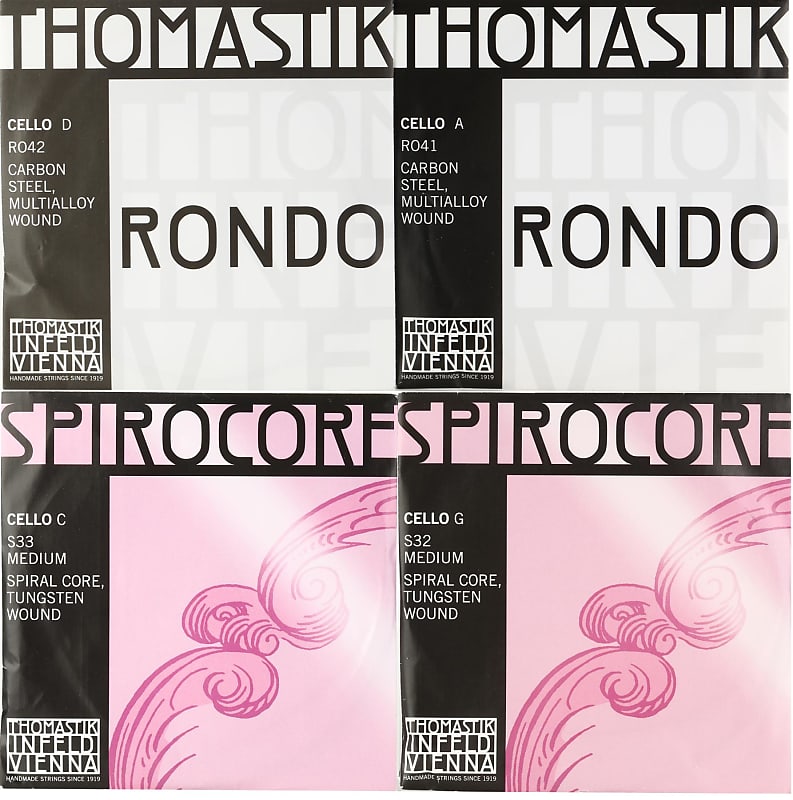 Thomastik-Infeld Rondo A/D and Spirocore G/C Cello String Set | Reverb