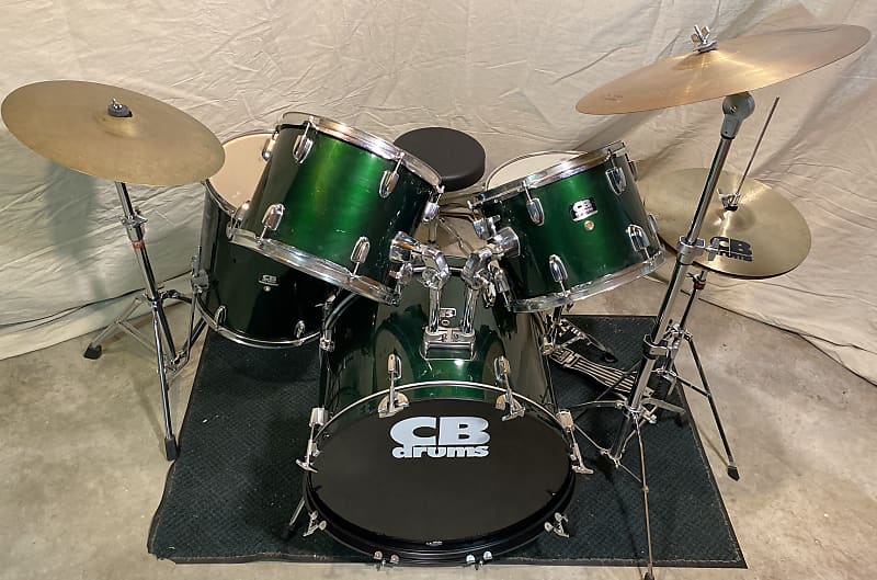 5 Piece Drum Set - Complete w/ Cymbals, Hardware & Pearl | Reverb