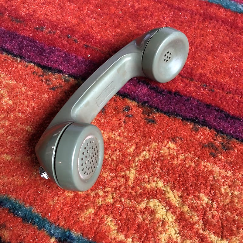 Vintage GREEN 1980s telephone microphone. Watch VIDEO! Mic is | Reverb