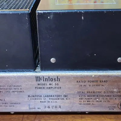 Fully Restored McIntosh MC-50 Mono 50W Power Amplifier | Reverb