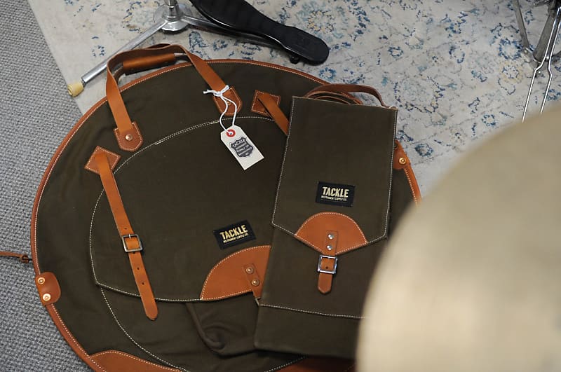 Tackle Instrument 24" Forest Green Cymbal Bag & Compact Stick | Reverb