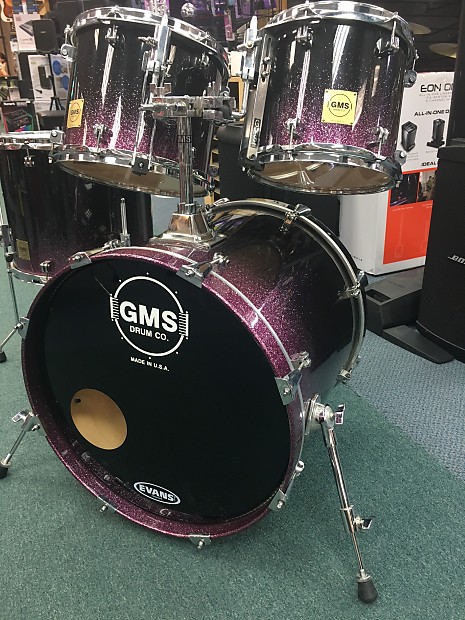 GMS Special Edition 5 Piece Fusion Drum Set Purple Craze | Reverb