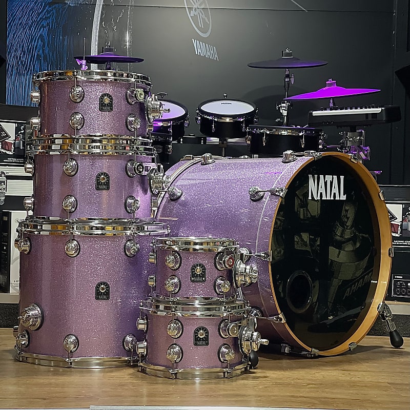 Natal Original Maple Custom Drum Kit Pink Sparkle #847 | Reverb