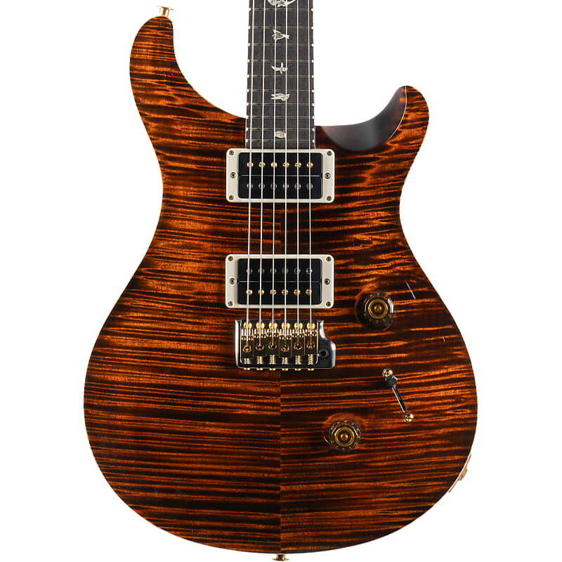 PRS Custom 24 10 Top Electric Guitar, Orange Tiger | Reverb