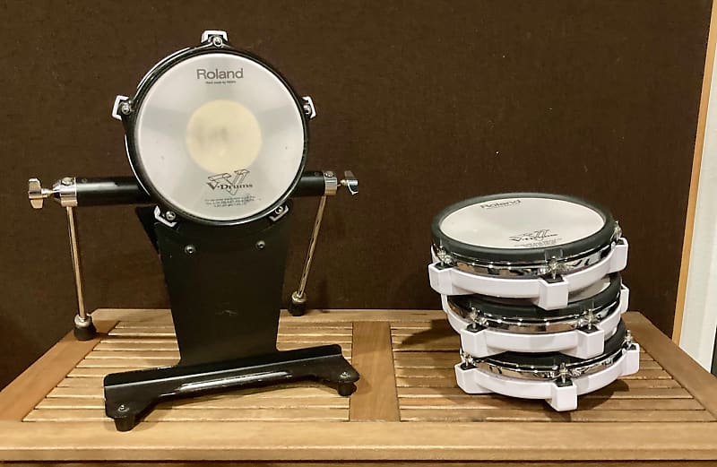 Roland V Drum 3x PD-85 White 8" Dual Trigger Pad + 1x KD-85 | Reverb
