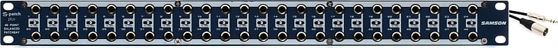 Samson S-Patch Plus 48-point Balanced Patchbay Bundle with | Reverb