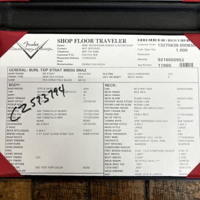 Fender Custom Shop Masterbuilt Dennis Galuszka Custom Buckeye | Reverb