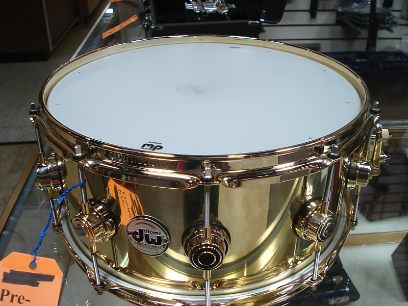 DW Custom Collectors Series Bell Brass Snare Drum Gold | Reverb