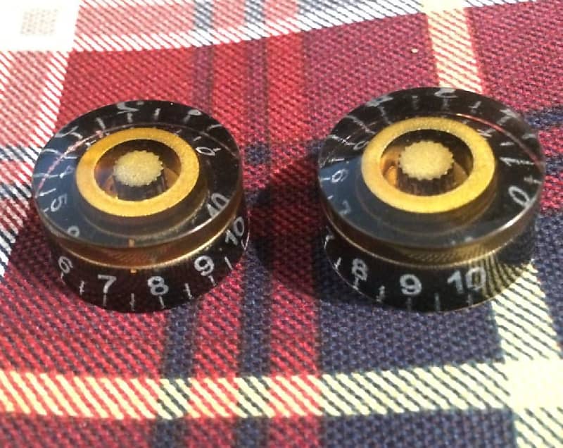 Two Black & Gold PRS Electric Guitar Speed Knobs~ Paul Reed | Reverb