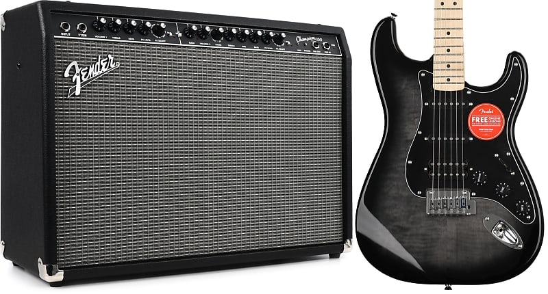 Fender Champion 100 2x12" 100-watt Combo Amp Bundle with | Reverb