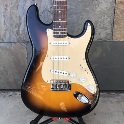 Used 2008 Squier Bullet Stratocaster Brown Sunburst with Used 2008 Squier Bullet Stratocaster Brown Sunburst with
