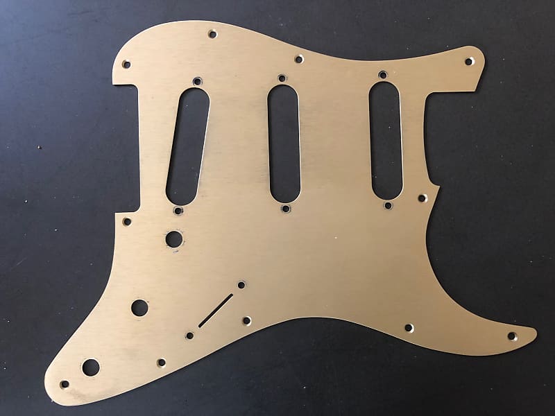 Fender Gold Brushed Anodized Aluminum Pickguard Stratocaster | Reverb