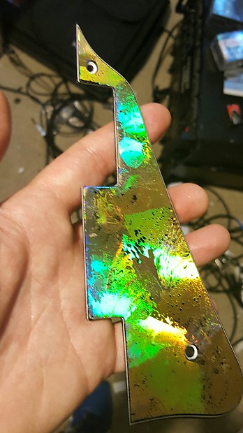 3 Ply Gibson Les Paul Style Gold HOLOFLASH Pickguard | Reverb