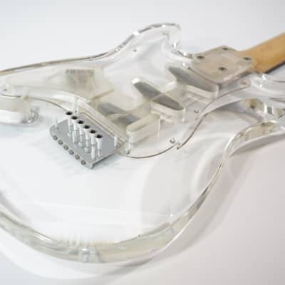 Barclay Acrylic Crystal Stratocaster Electric Guitar RARE | Reverb