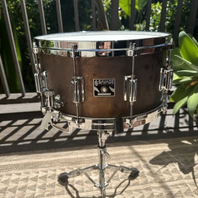 NEW! Savage Custom Sand Cast 3mm 14x7 Bell Brass snare drum | Reverb