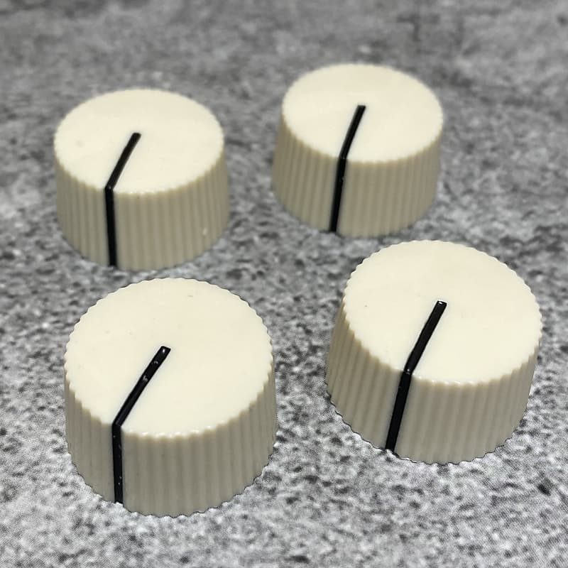 4x Cream Guitar Pedal Cupcake Knobs Serrated Round Amp Radio | Reverb