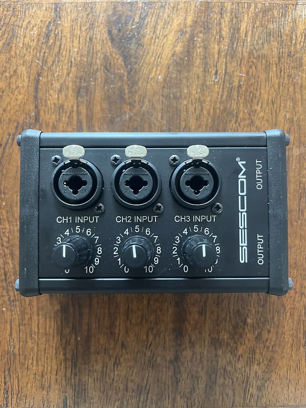 Sescom SES-3MIX 3-Input / 1-Output Passive XLR Mixer | Reverb