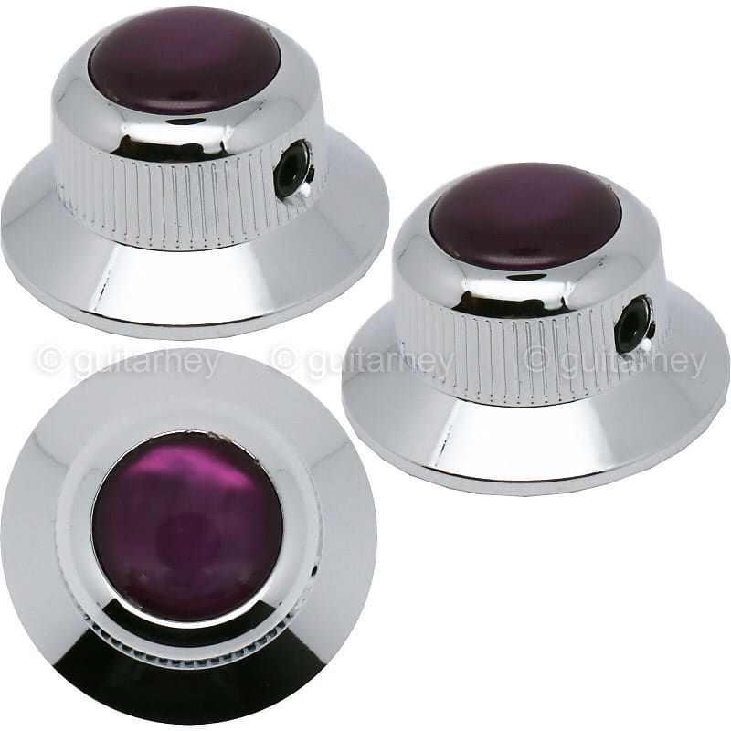 NEW (3) Q-Parts UFO Guitar Knobs KCU-0767 Acrylic Purple | Reverb