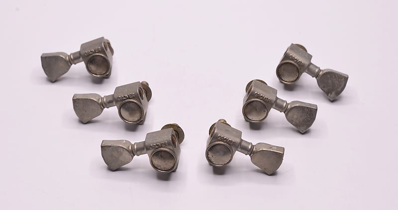 Vintage Grover Tuners Keystone/Tulip ~Lightly AGED~ Nickel | Reverb