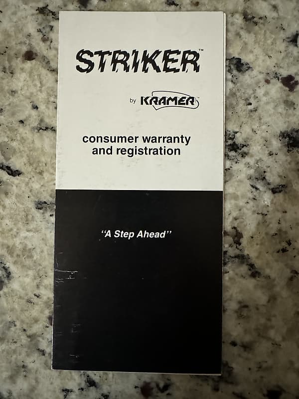 Kramer Striker Warranty Card 80'sm | Reverb