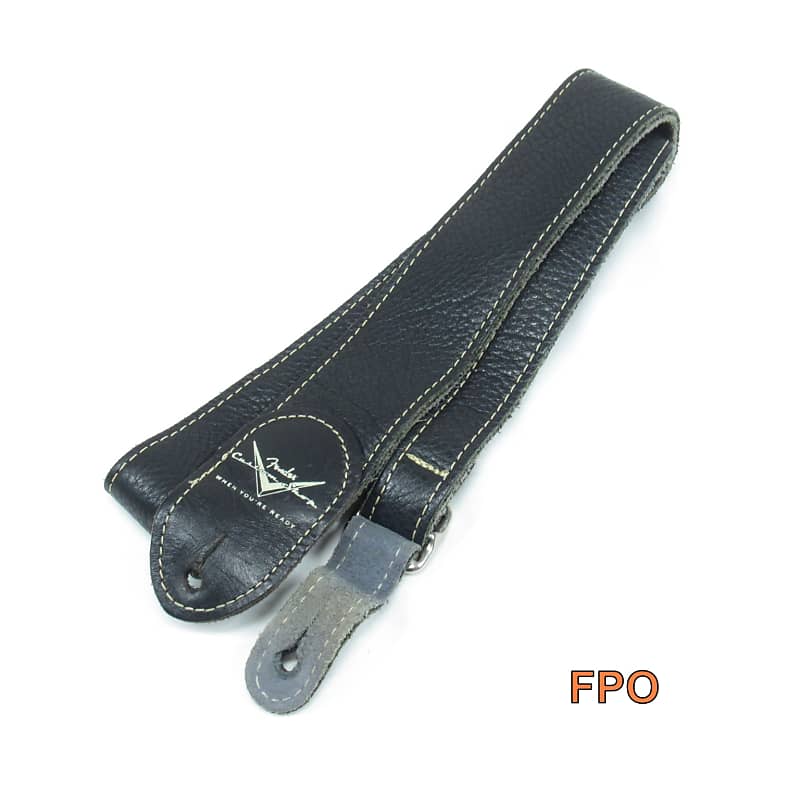 Fender USA Custom Shop Leather Guitar Strap Fender | Reverb