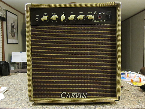 Carvin Vintage 16 Combo 2016 Tweed/ with Carvin Fitted Vinyl | Reverb