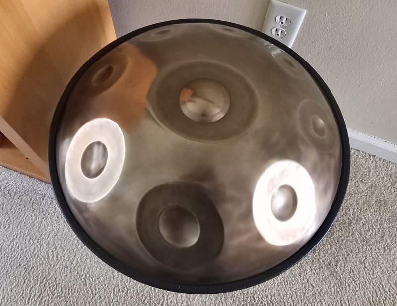 Superb stainless steel handpan drum in C# Pygmy scale, | Reverb