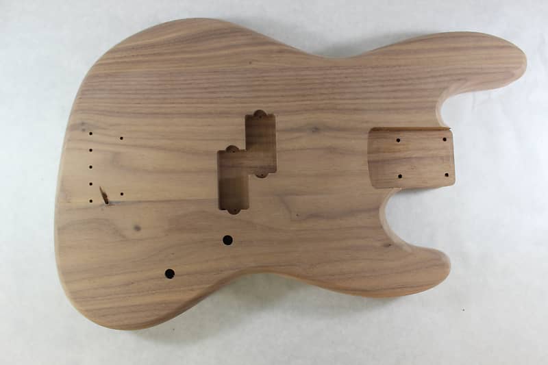 Unfinished Walnut Jazz P bass guitar body - fits Fender necks | Reverb