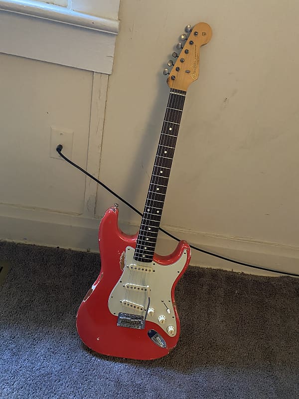 Fender 62 stratocaster - Fiesta red | Reverb
